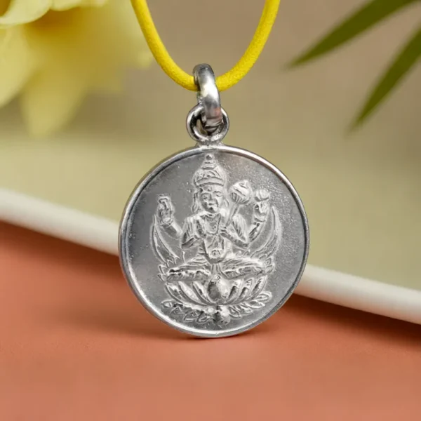 Chandra Yantra Silver Locket - Peace and Positivity