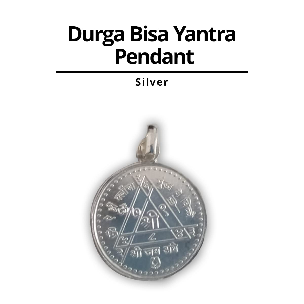 Durga Bisa Yantra Silver Locket - Trishakti Products