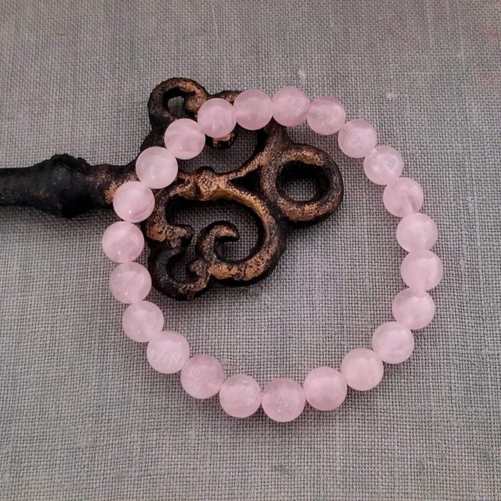 Rose Quartz Bracelet. for Women and Men Both. Size 8 MM - Trishakti ...