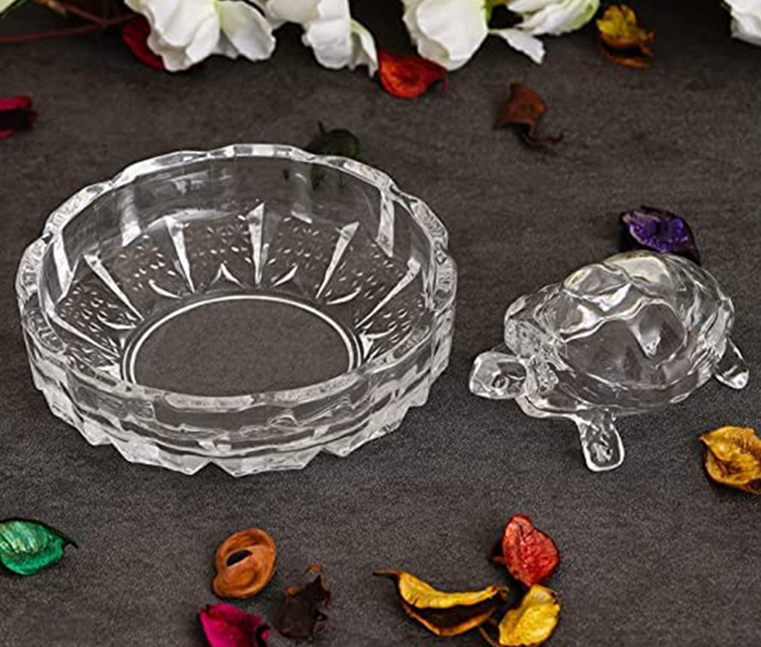 Crystal Turtle-Tortoise, Vastu Feng Shui with Pot for Good Luck ...