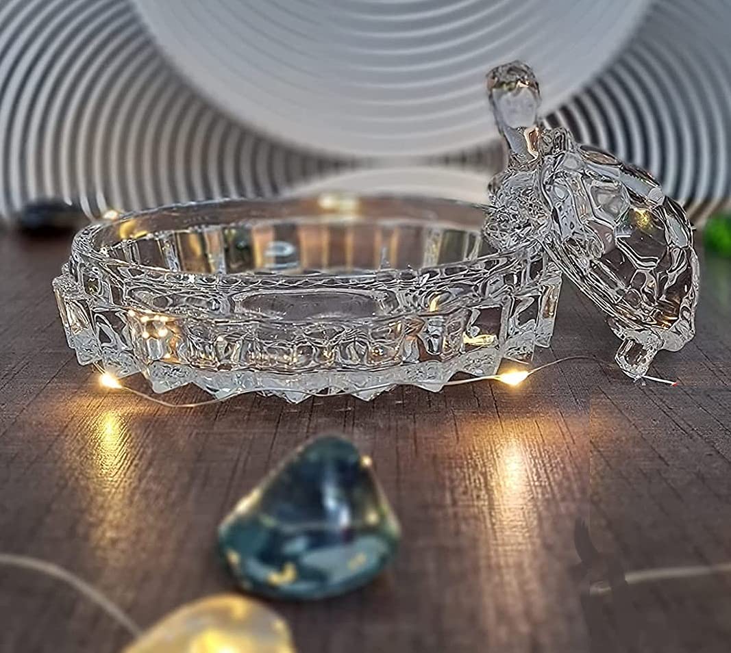 Crystal Turtle-Tortoise, Vastu with Pond Pot Showpiece - Trishakti Products