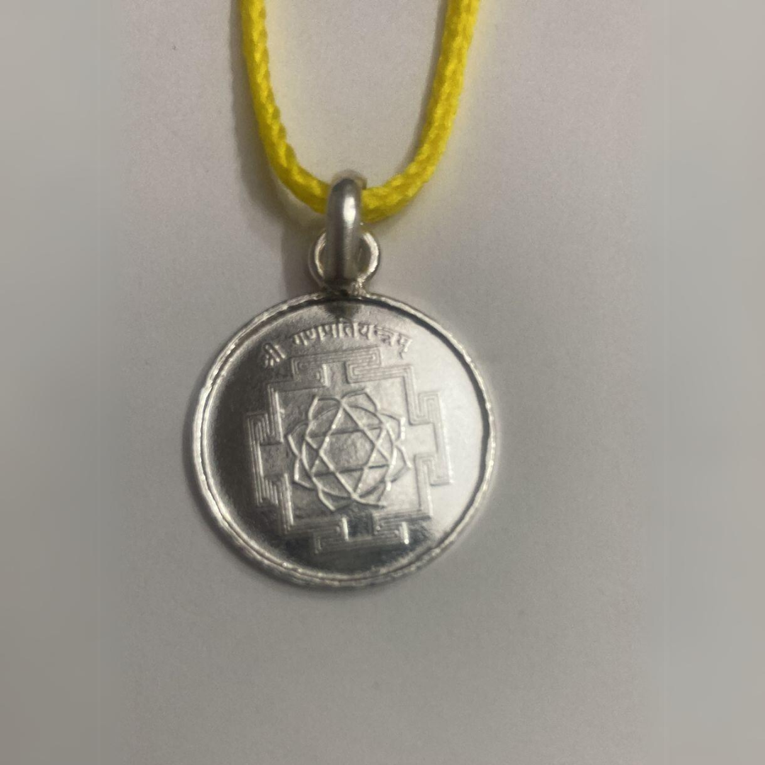 Shri Ganesha Yantra Silver Locket - Trishakti Products