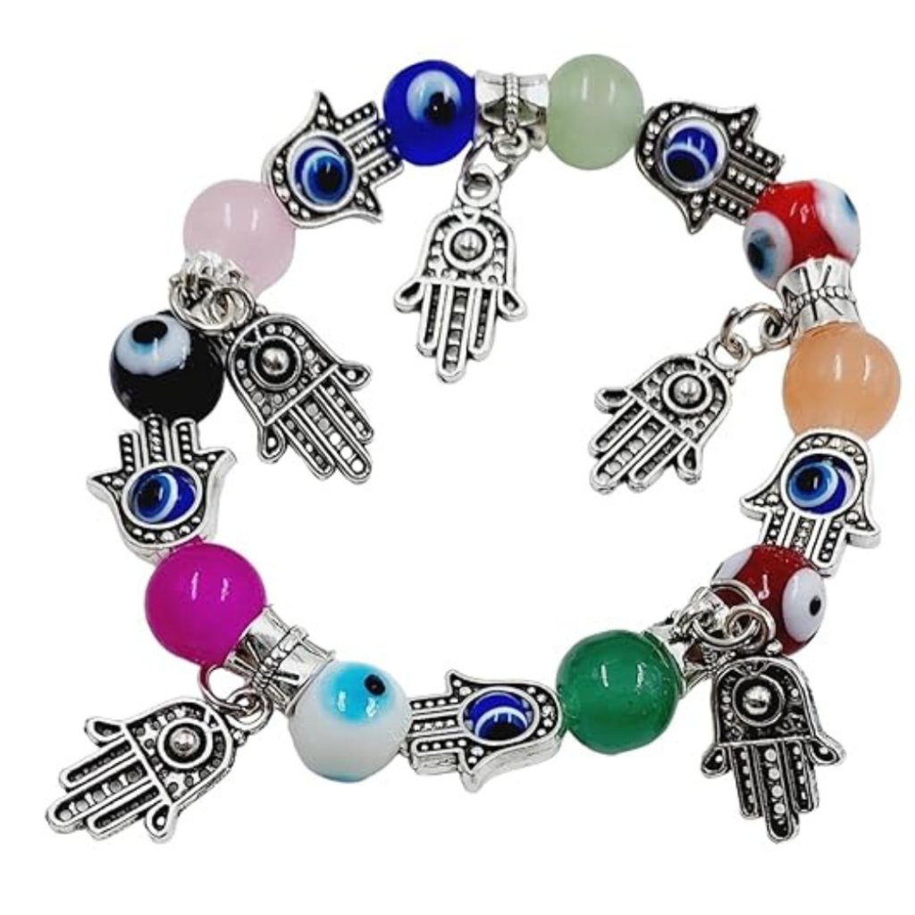 Evil Eye with Seven Chakras Bracelet with Charms
